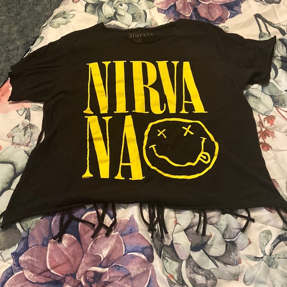 NIRVANA | Tops | Nirvana Hand Cut Festival Tshirt | Poshmark